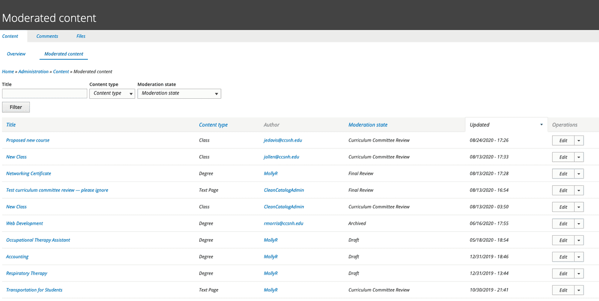 Curriculum Management Software Users — Clean Catalog
