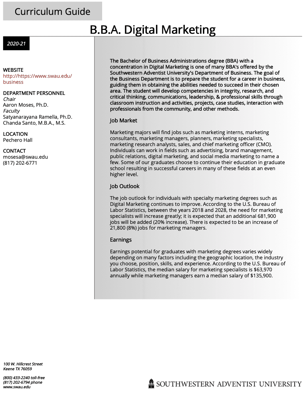 Curriculum Guide Templates — Clean Catalog